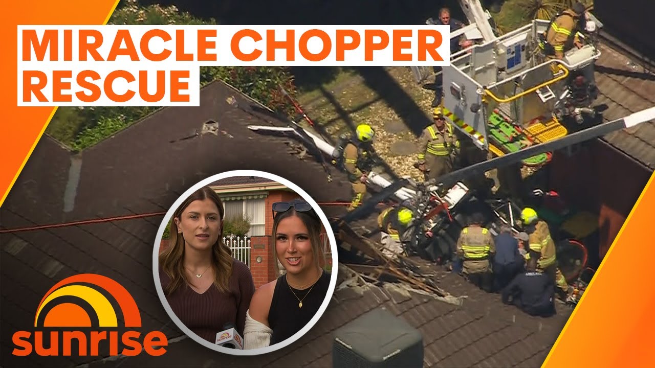 Chopper pilot's miracle rescue after crashing into Melbourne home ...