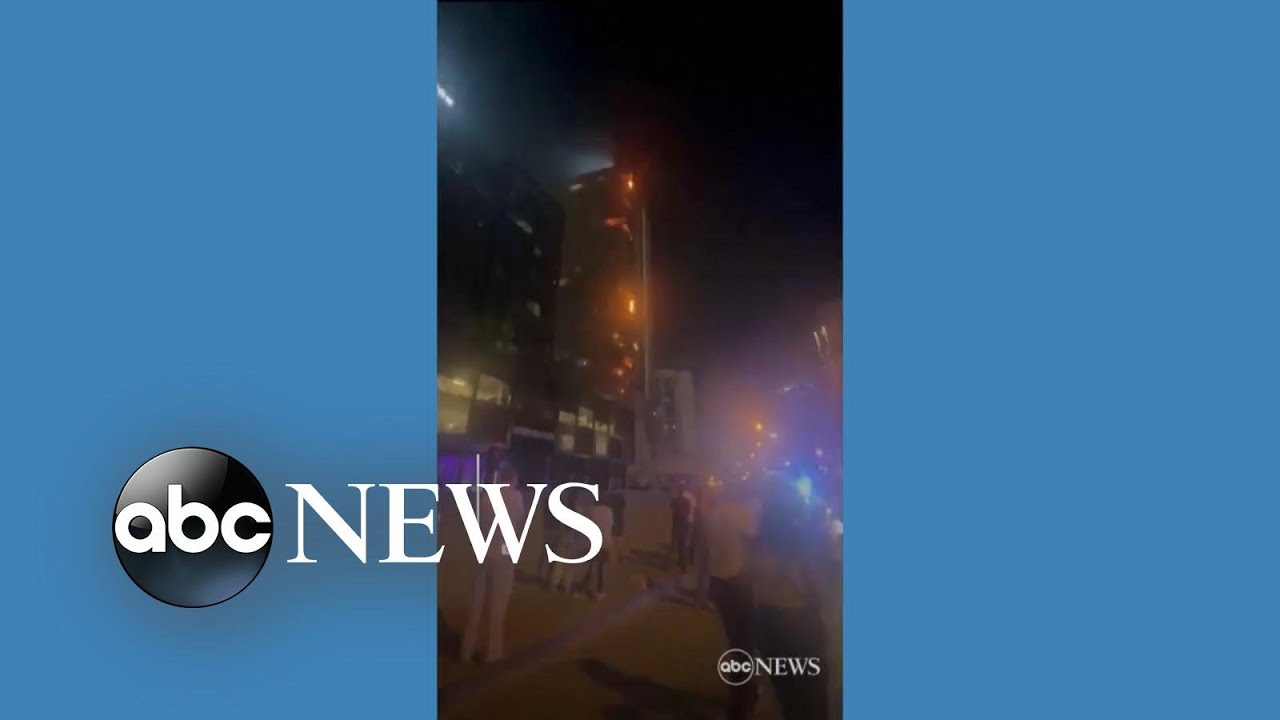 Fire races up high-rise near world's tallest building - The Global Herald