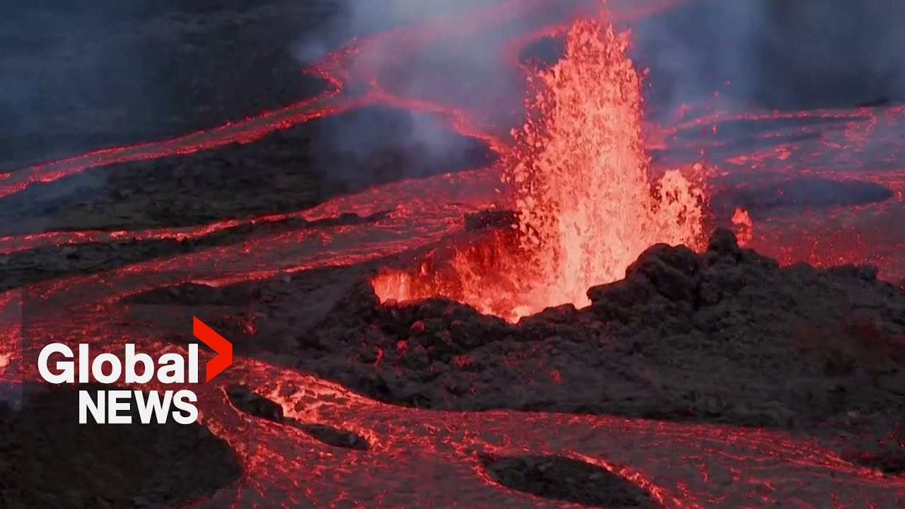 Mauna Loa volcano: Aerial video shows stunning close-up view of eruption - The Global Herald