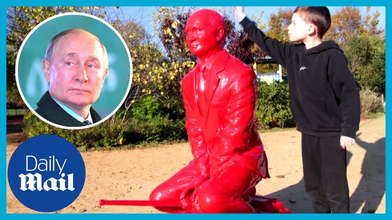 Red Putin statue mysteriously appears in Regent's Park, London - The ...