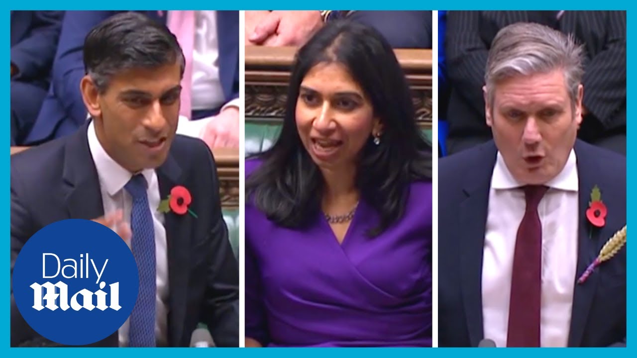 Rishi Sunak battles Keir Starmer, laughs at Matt Hancock and defends Suella Braverman | PMQs ...