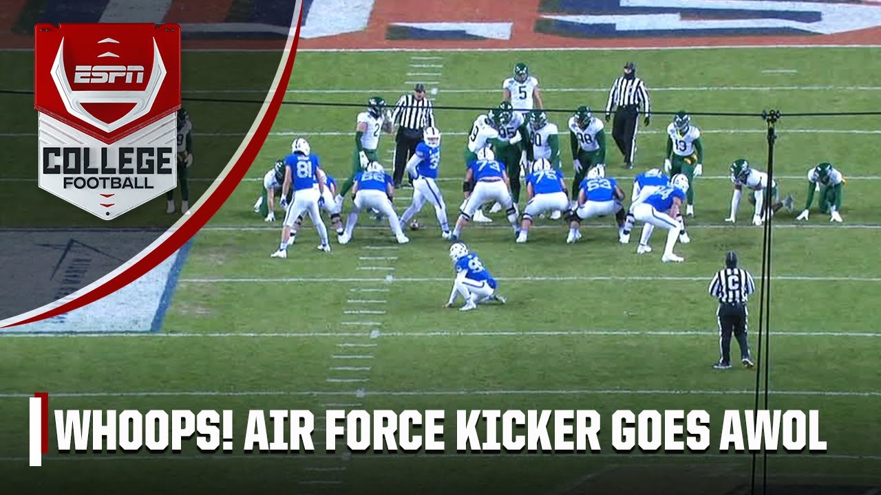 Air Force almost forgets kicker on FG attempt | ESPN College Football ...