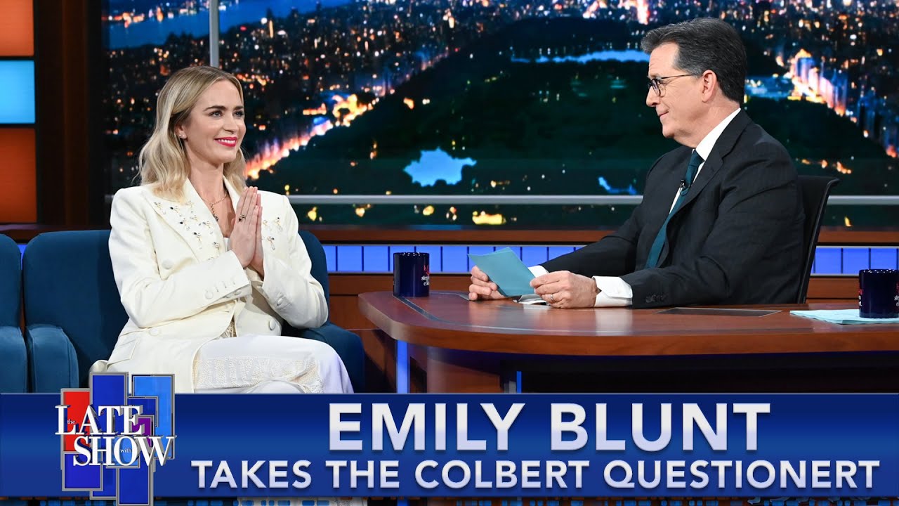 Emily Blunt Takes The Colbert Questionert - The Global Herald