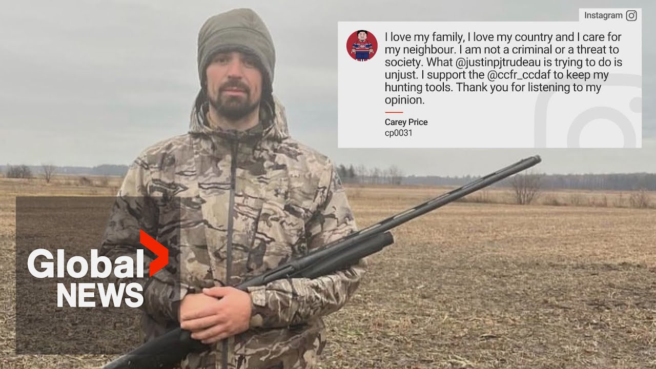 Montreal Canadiens superstar goalie Carey Price’s stance on gun control ...