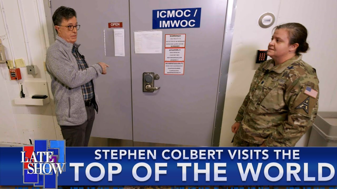 Tuesday on #Colbert: Stephen travels to the top of the world to hang ...