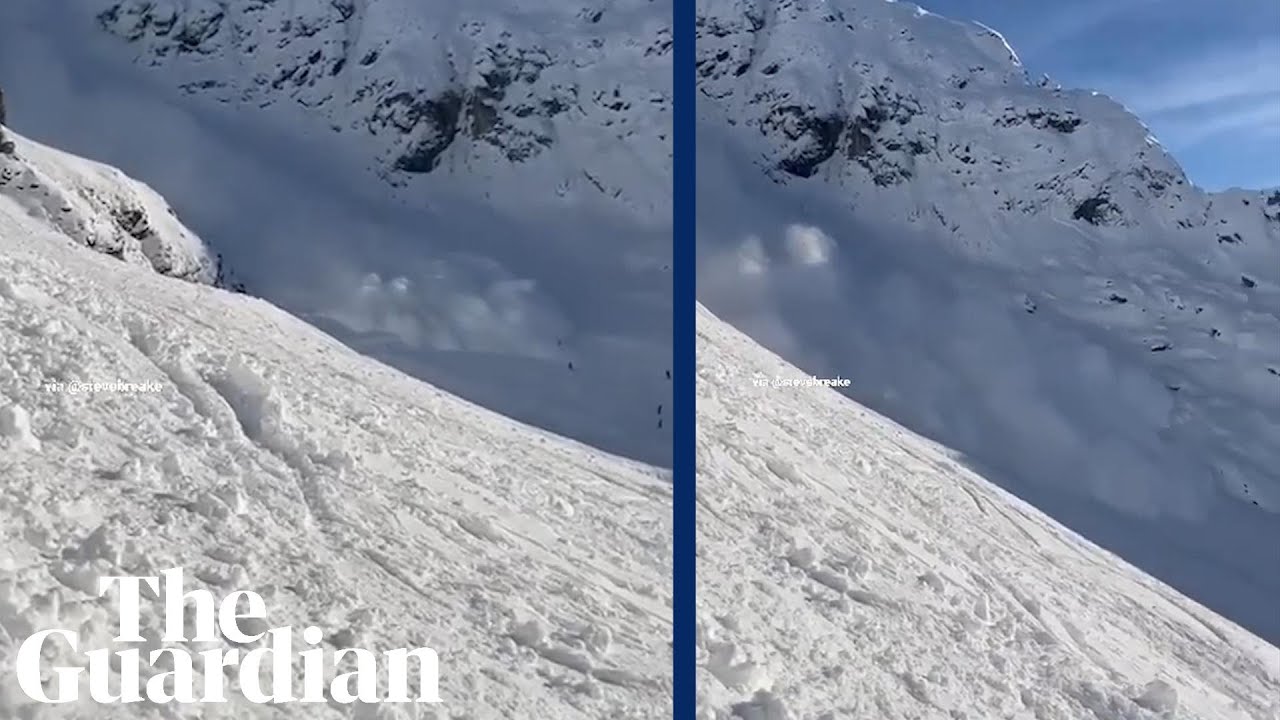 Moment avalanche sweeps over people skiing in Austria - The Global Herald