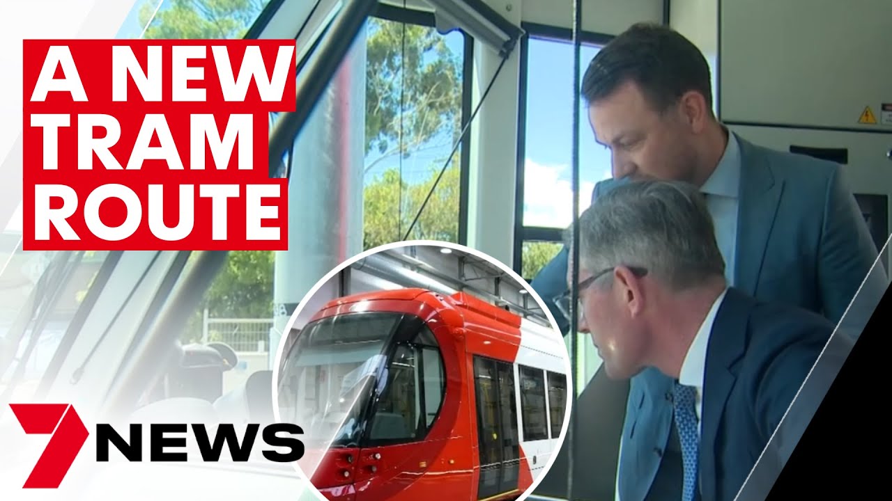 Parramatta Light Rail's first tram has been rolled out | 7NEWS - The ...