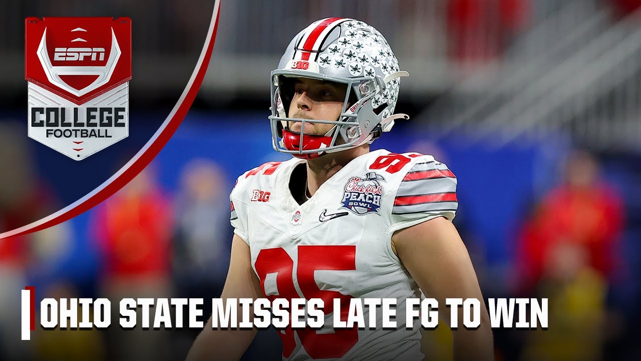 Ohio State’s Noah Ruggles misses 50-yard field goal to beat Georgia ...