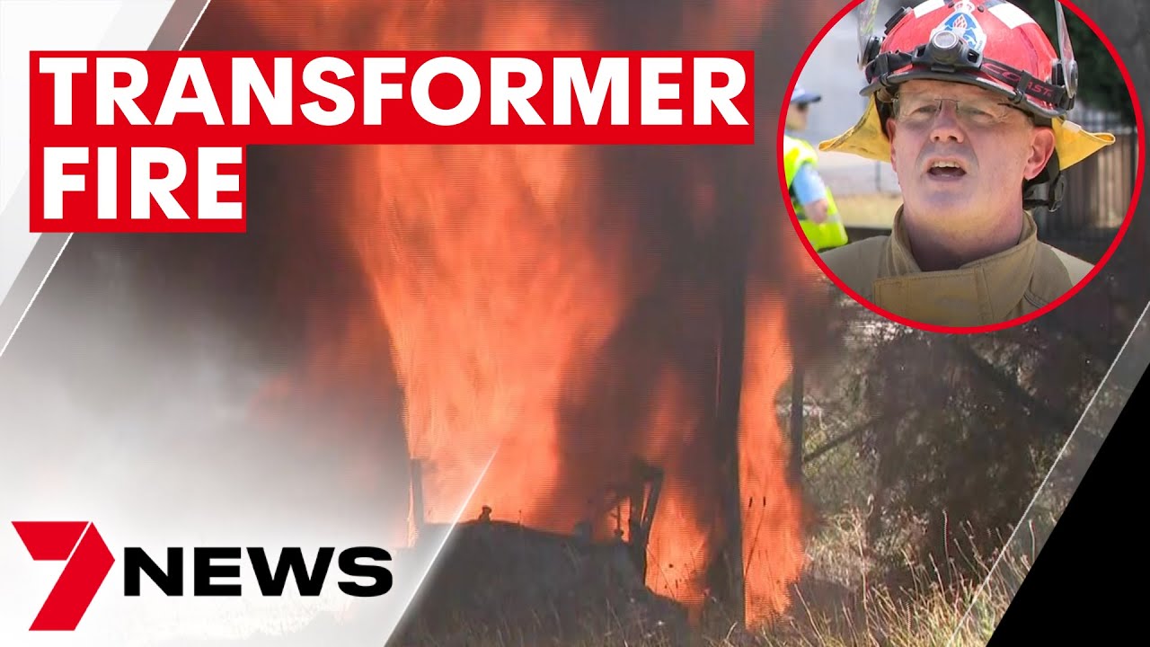 An electrical transformer has erupted in flames at Smithfield | 7NEWS ...
