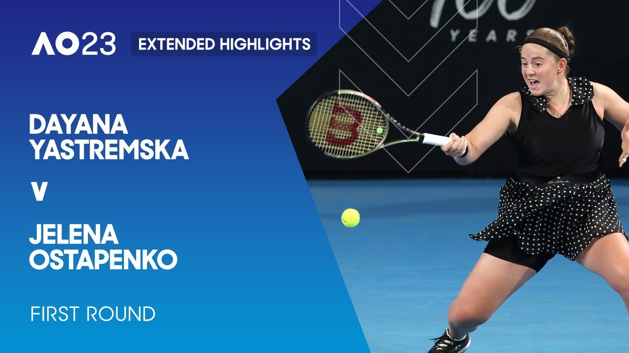 Dayana Yastremska v Jelena Ostapenko Extended Highlights | Australian ...