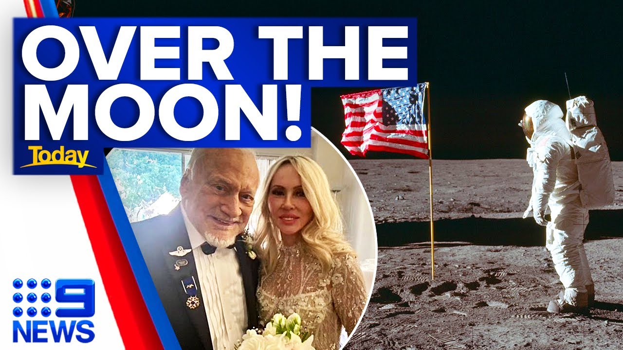 Astronaut Buzz Aldrin, 93, marries long-time partner | 9 News Australia ...