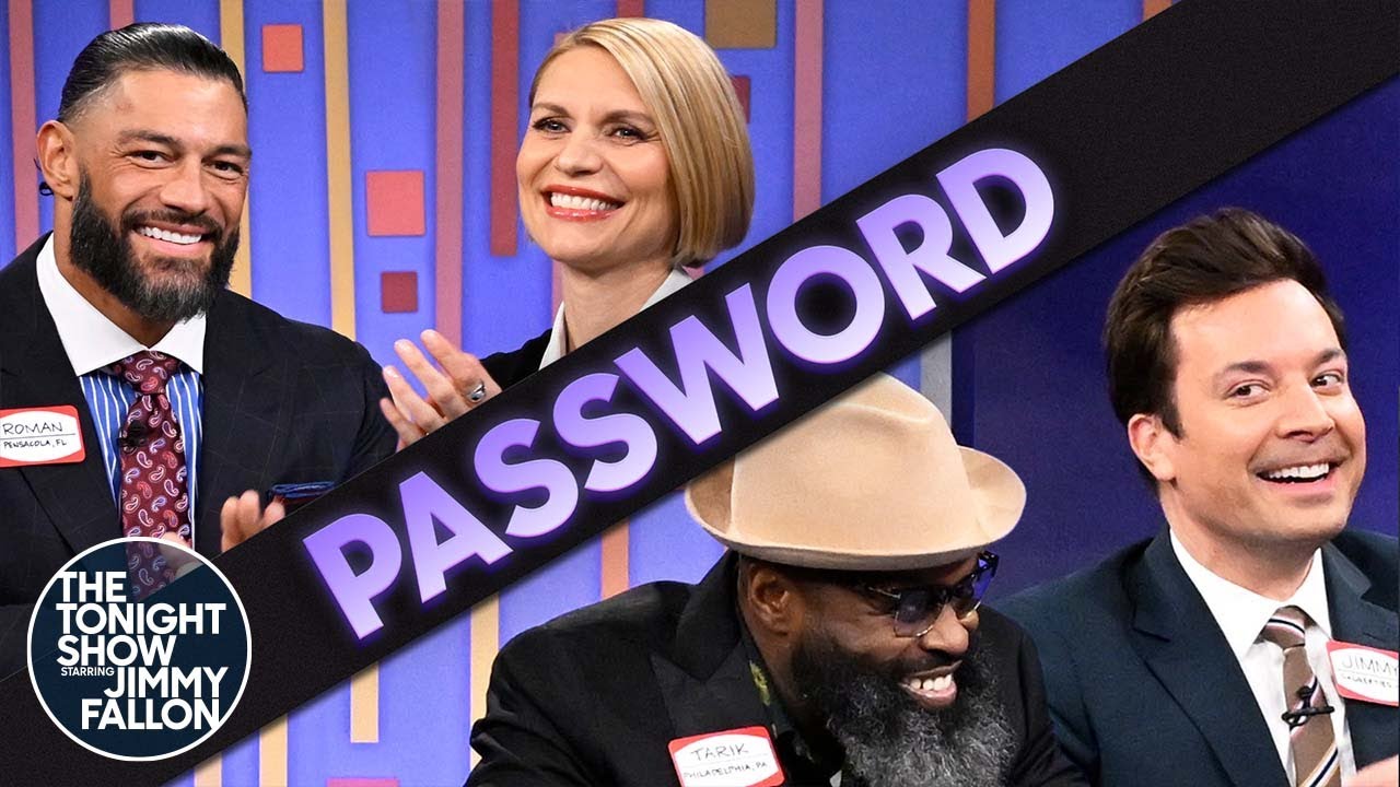 Password with Claire Danes and Roman Reigns | The Tonight Show Starring ...