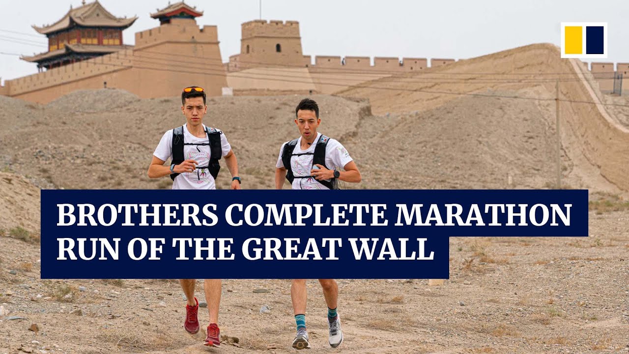 Brothers do marathon run along the Great Wall in China, 35 years after ...