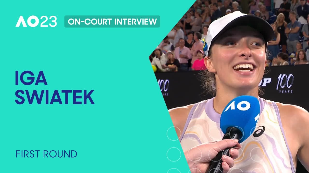 Iga Swiatek On-Court Interview | Australian Open 2023 First Round - The ...