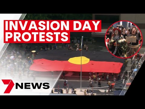 Protesters march through Brisbane City to show their support for First ...