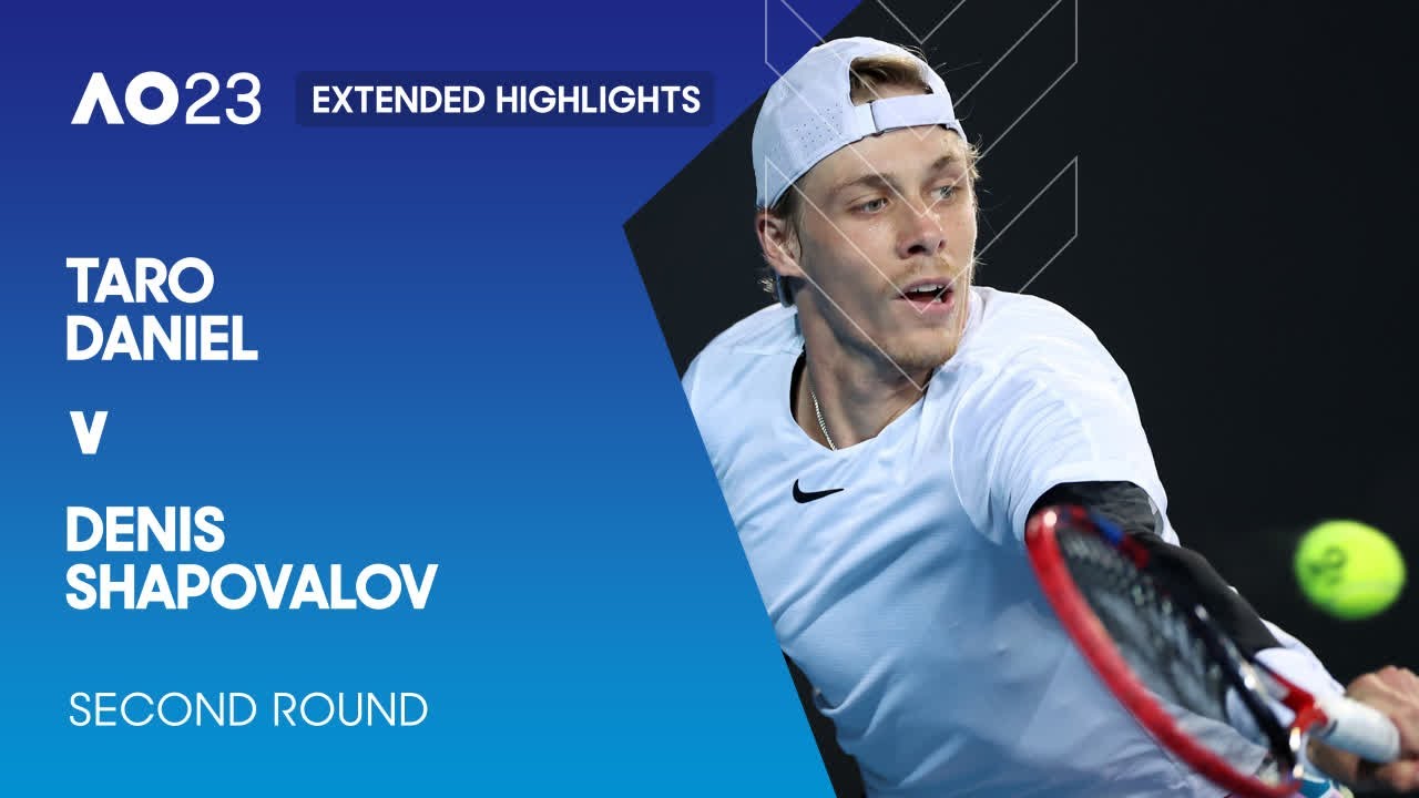 Taro Daniel v Denis Shapovalov Extended Highlights | Australian Open 2023 Second Round - The ...