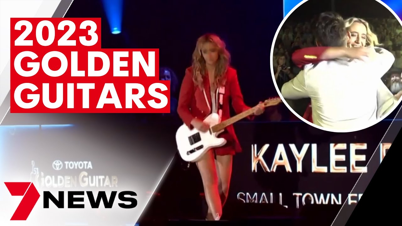 Australia’s new country star Kaylee Bell picks up a Golden Guitar at ...