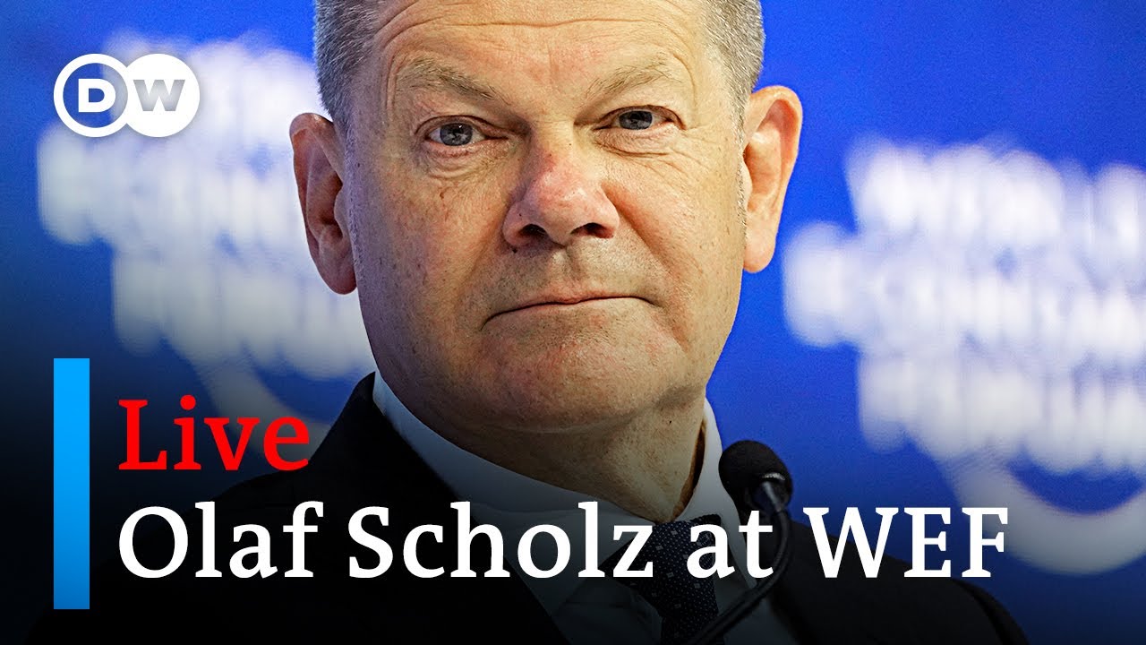 Live: German Chancellor Olaf Scholz speech at World Economic Forum ...