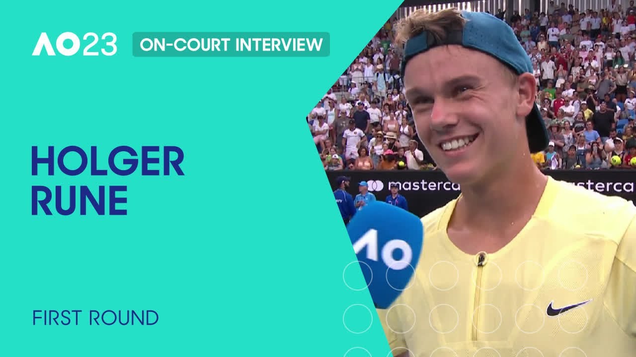 Holger Rune On-Court Interview | Australian Open 2023 First Round - The ...