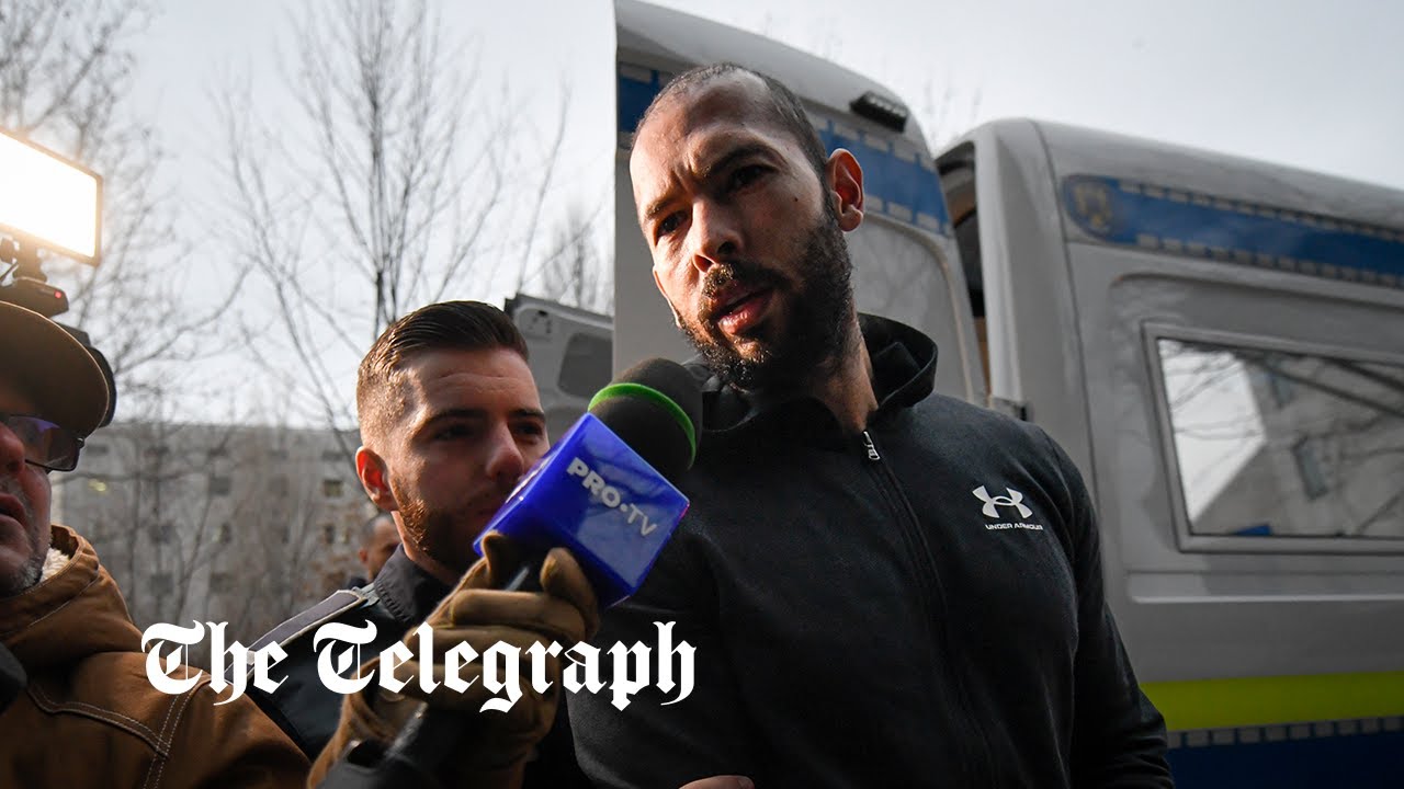 Andrew Tate claims case file is 'empty' as he's taken for further ...