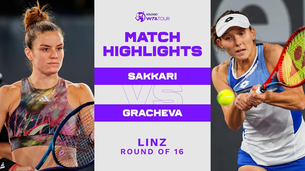 Maria Sakkari vs. Varvara Gracheva | 2023 Linz Round of 16 | WTA Match ...