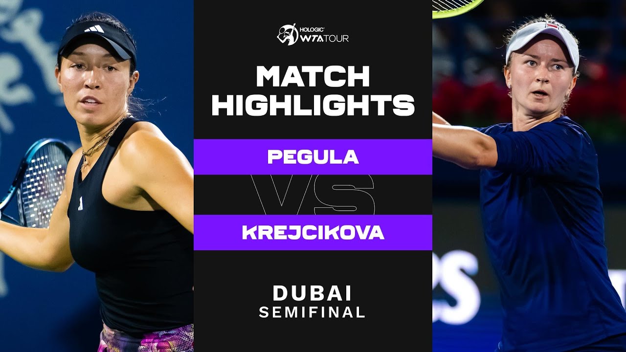 Jessica Pegula vs. Barbora Krejcikova | 2023 Dubai Semifinal | WTA ...