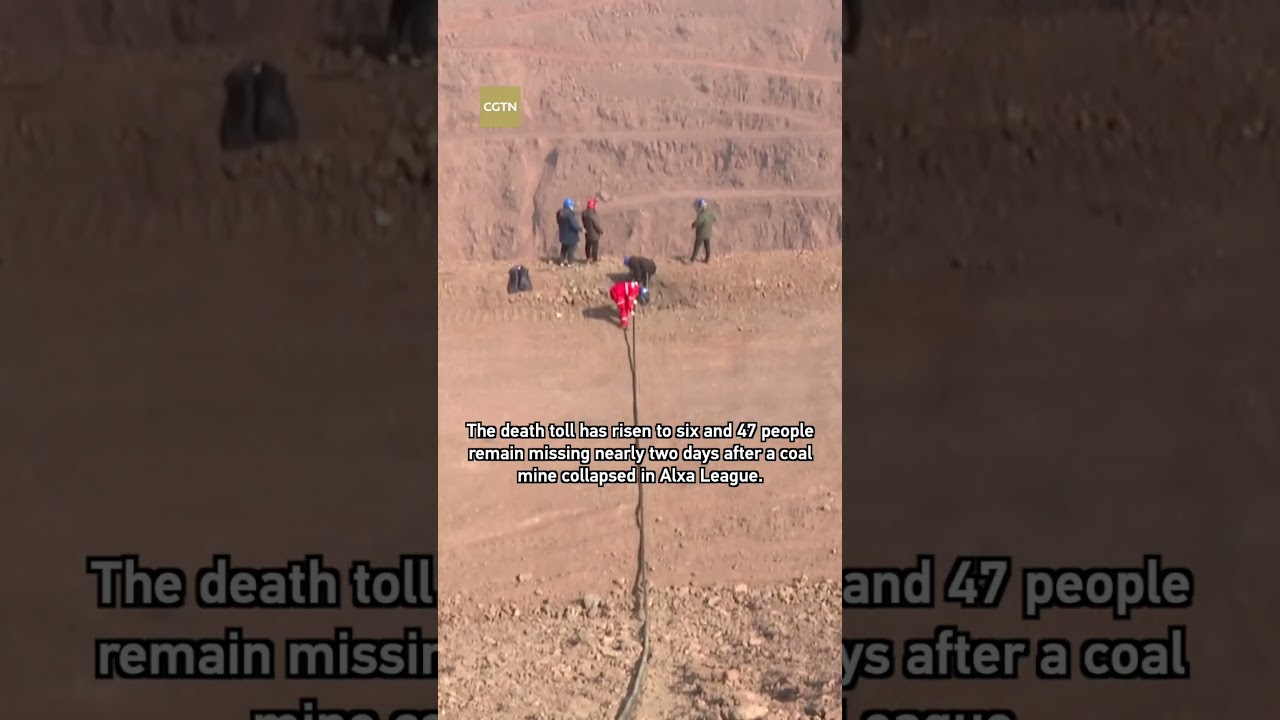 Aerial view of rescue work after coal mine collapse in north China ...