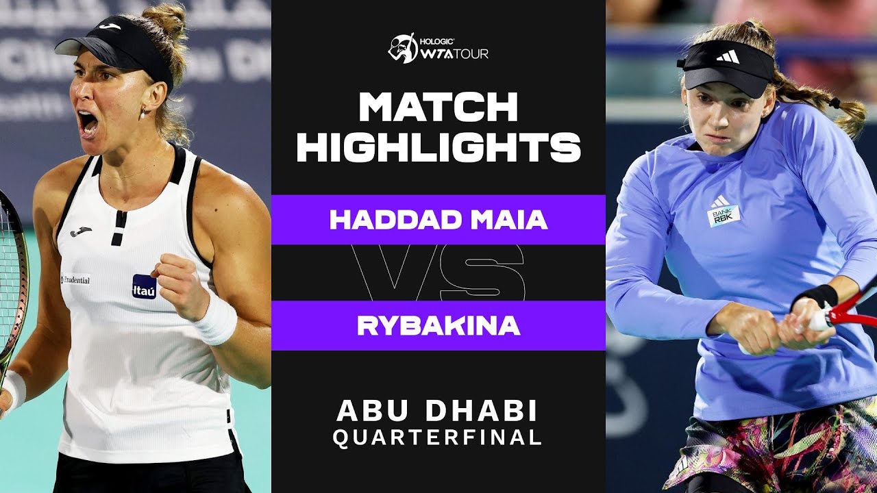 Beatriz Haddad Maia vs. Elena Rybakina | 2023 Abu Dhabi Quarterfinal ...