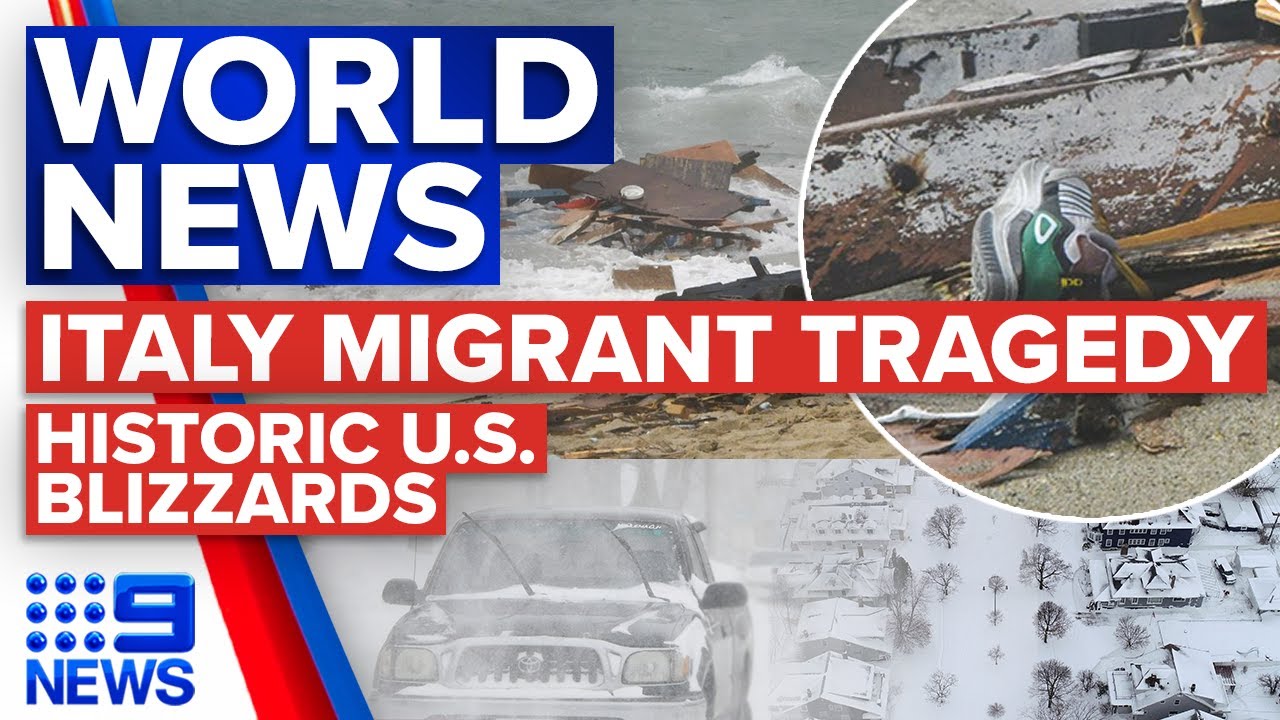 Migrant boat sinks off Italy leaving at least 58 dead; Wild blizzard ...
