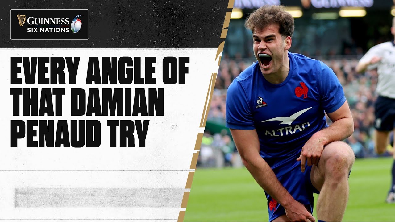 UNSEEN FOOTAGE | All angles of that Damian Penaud try | Ireland v ...