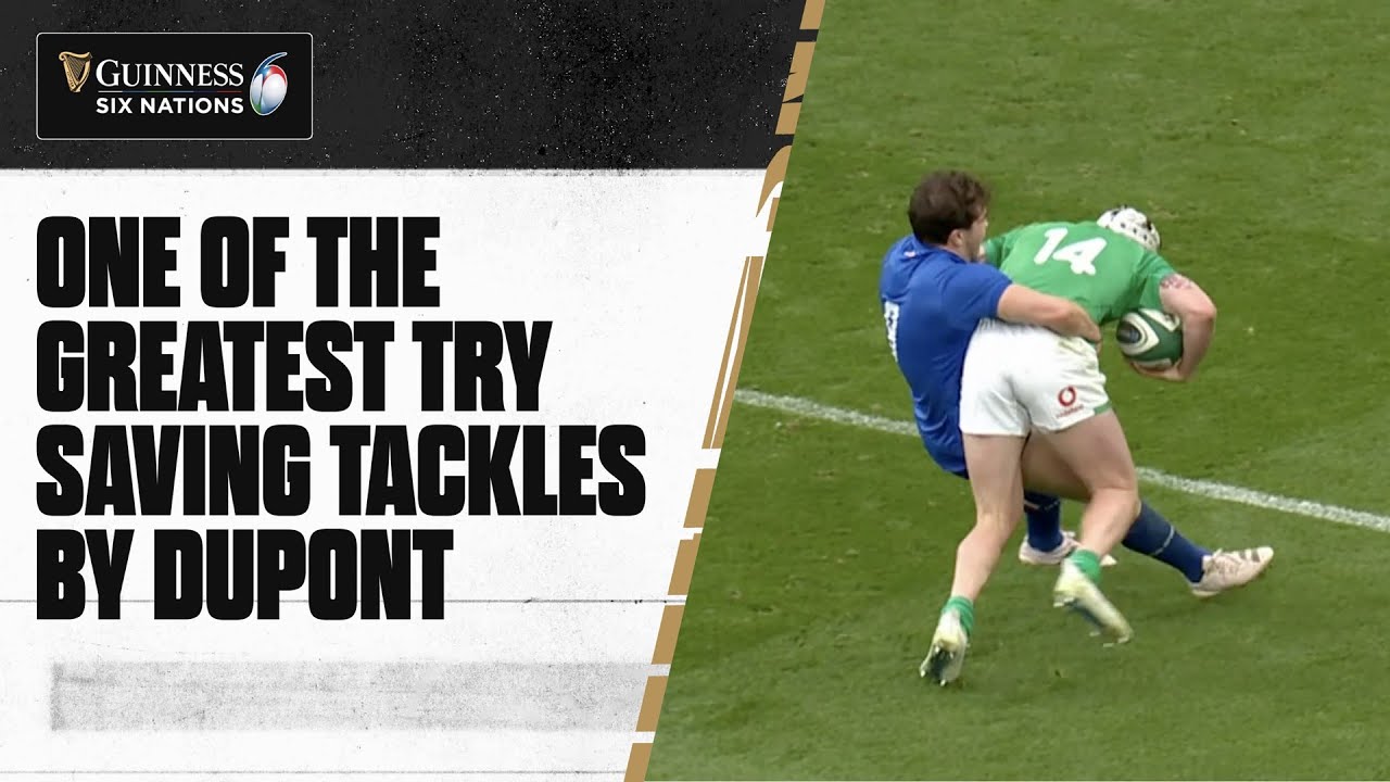 Antoine Dupont with one of the greatest ever try-saving tackles | 2023 ...