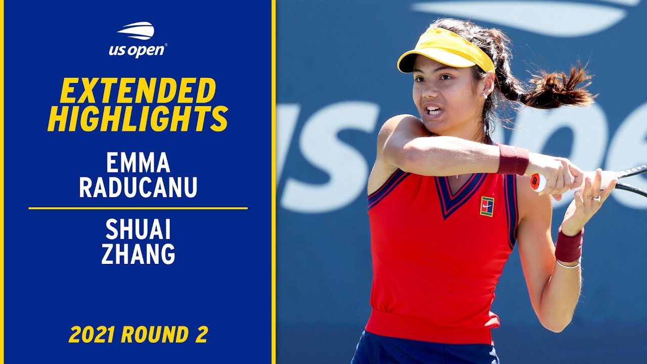 Shuai Zhang vs. Emma Raducanu Extended Highlights | 2021 US Open Round ...