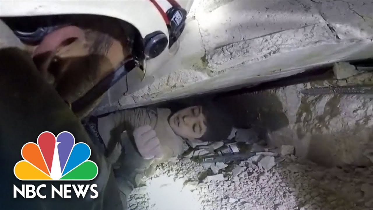 Videos show children rescued from buildings collapsed by earthquake in ...