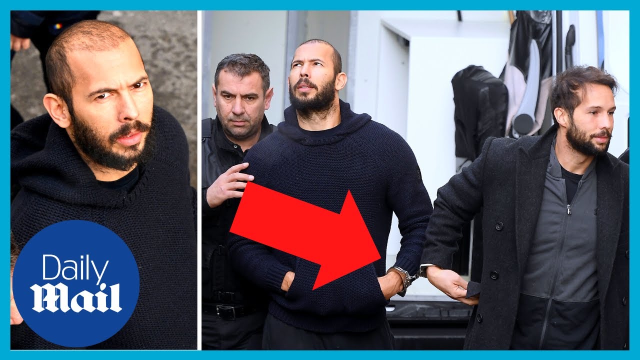 Andrew Tate asked 'Are you going to sue?'' as he's escorted by police ...