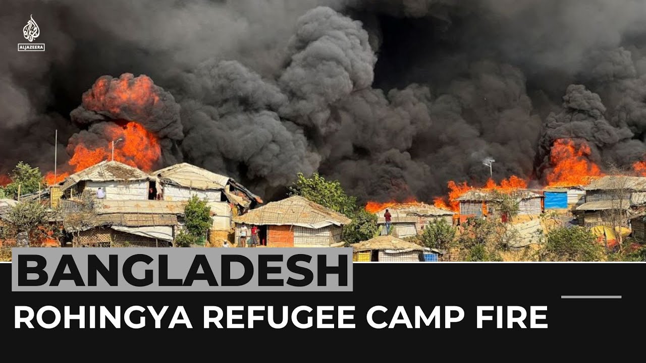 Fire blazes through crowded Rohingya refugee camp in Bangladesh - The ...