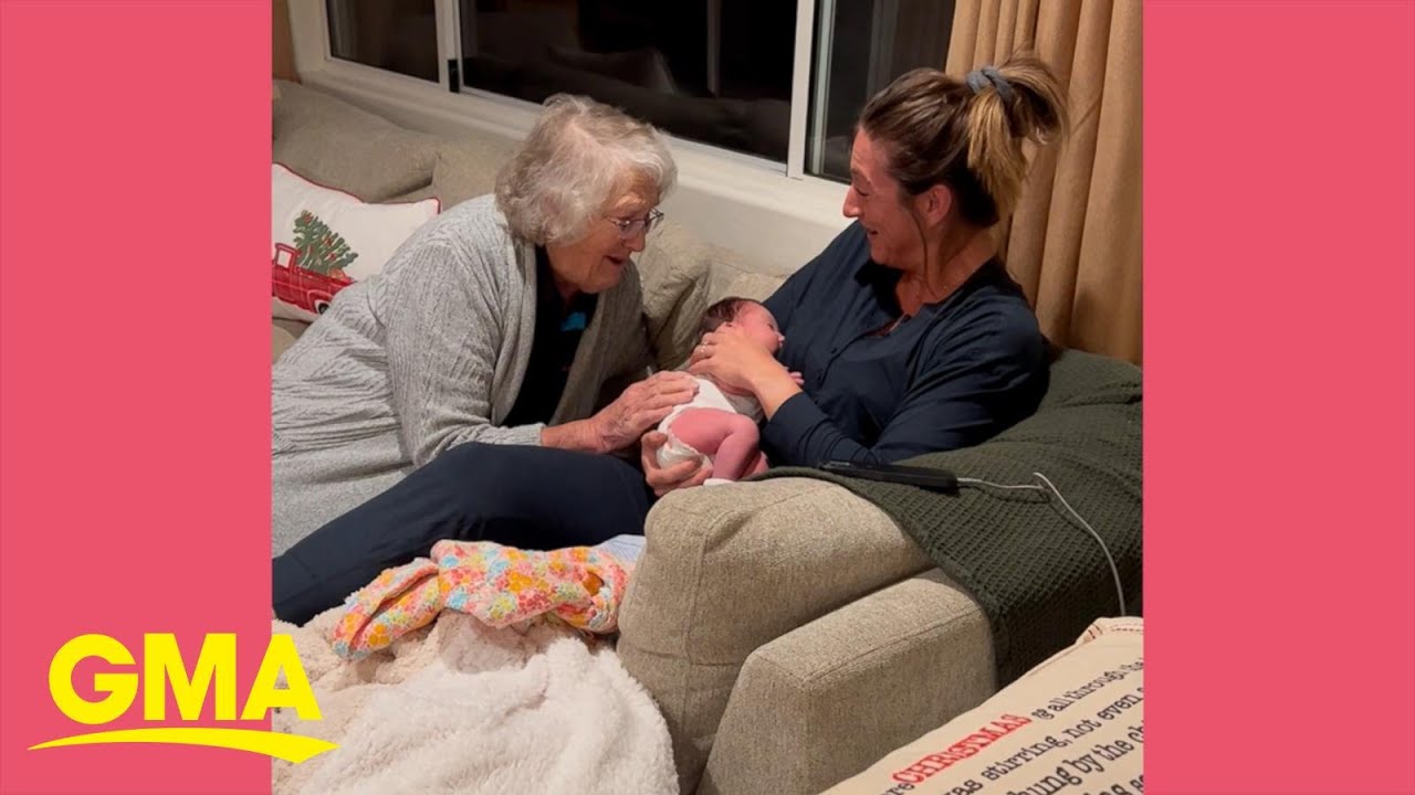Woman has the purest reaction when she learns great-granddaughter is ...