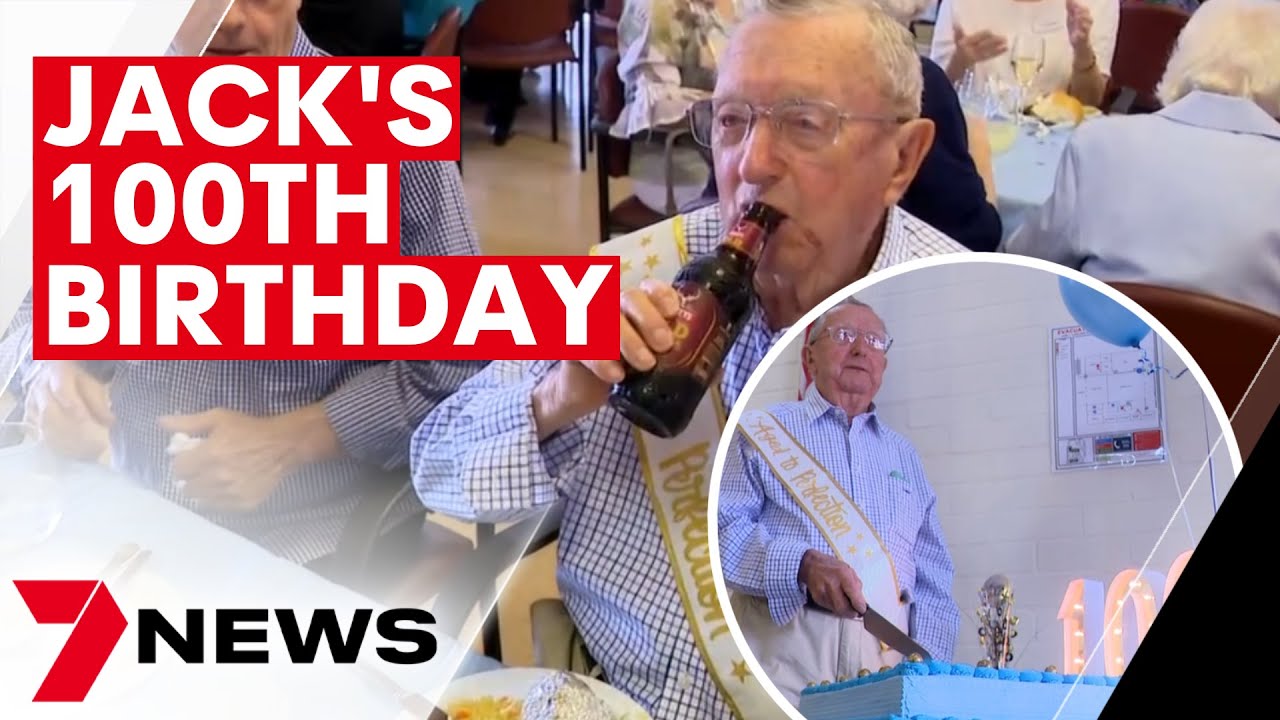 Jack Weller celebrates his 100th birthday in Baulkham Hills | 7NEWS ...