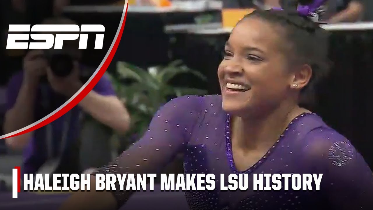 LSU’s Haleigh Bryant records THREE PERFECT 10s to make history | ESPN ...