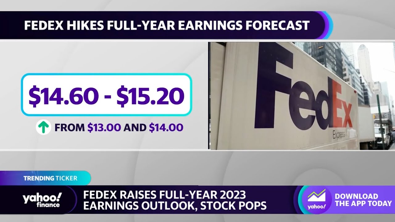 FedEx stock pops after earnings beat, raised 2023 full-year outlook ...