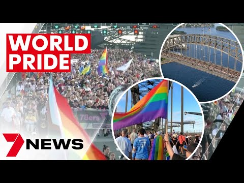 Thousands walk across the Sydney Harbour Bridge for World Pride | 7NEWS ...