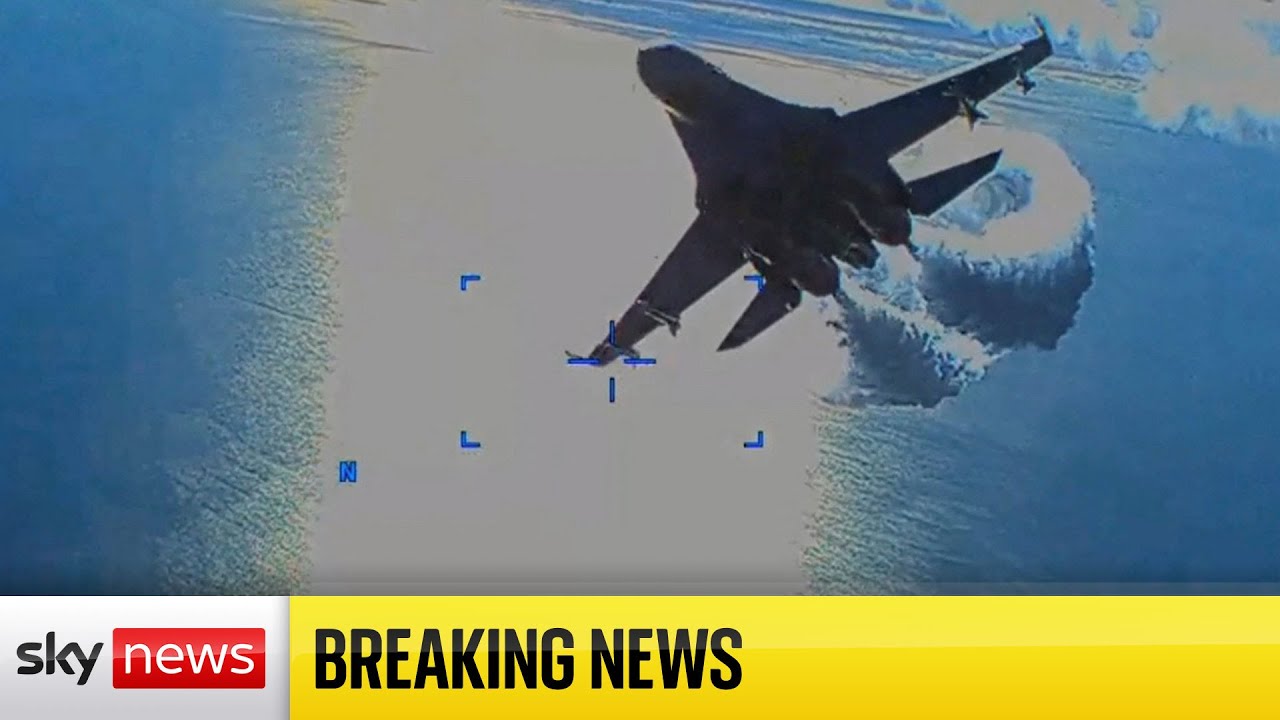 Watch: Video shows moment Russian fighter jet intercepts US drone - The ...