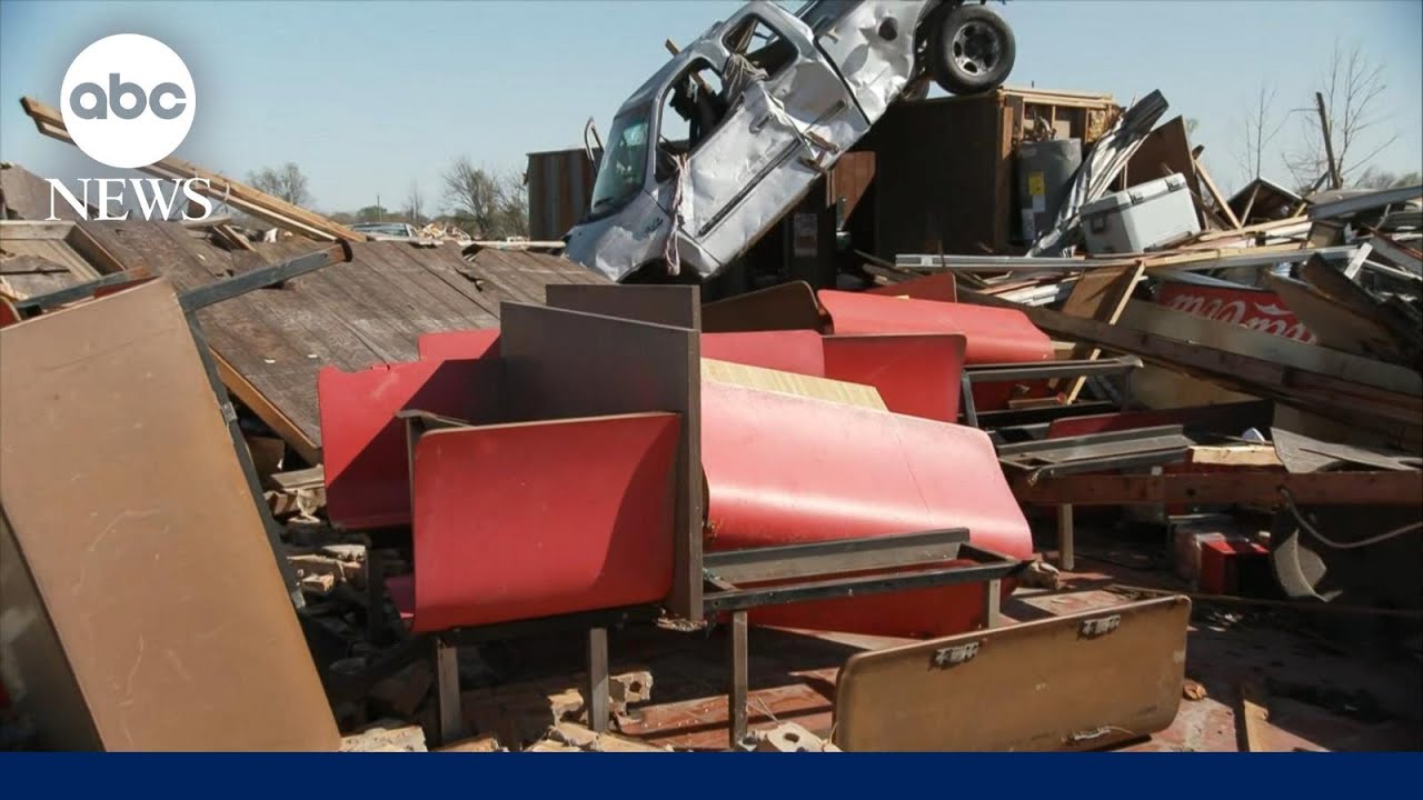 Deadly tornado leaves trail of destruction for nearly 60 miles | GMA ...