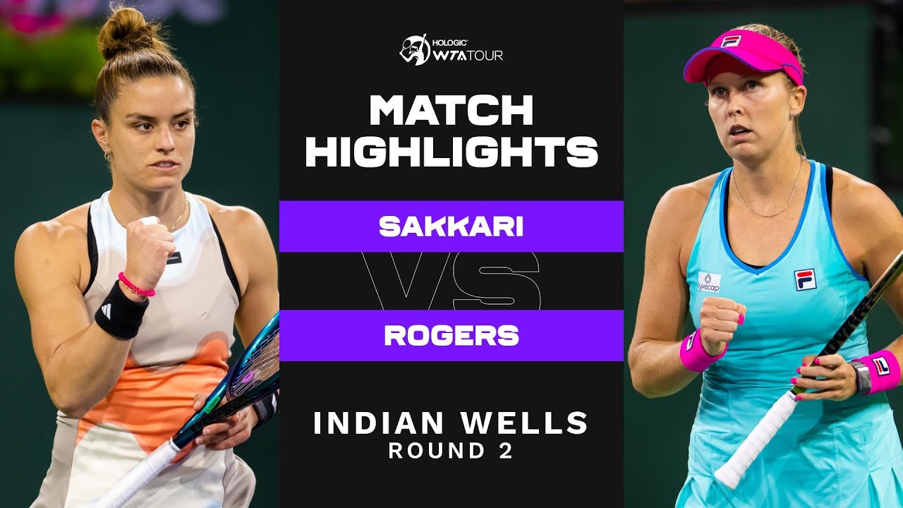 Maria Sakkari vs. Shelby Rogers | 2023 Indian Wells Round 2 | WTA Match ...