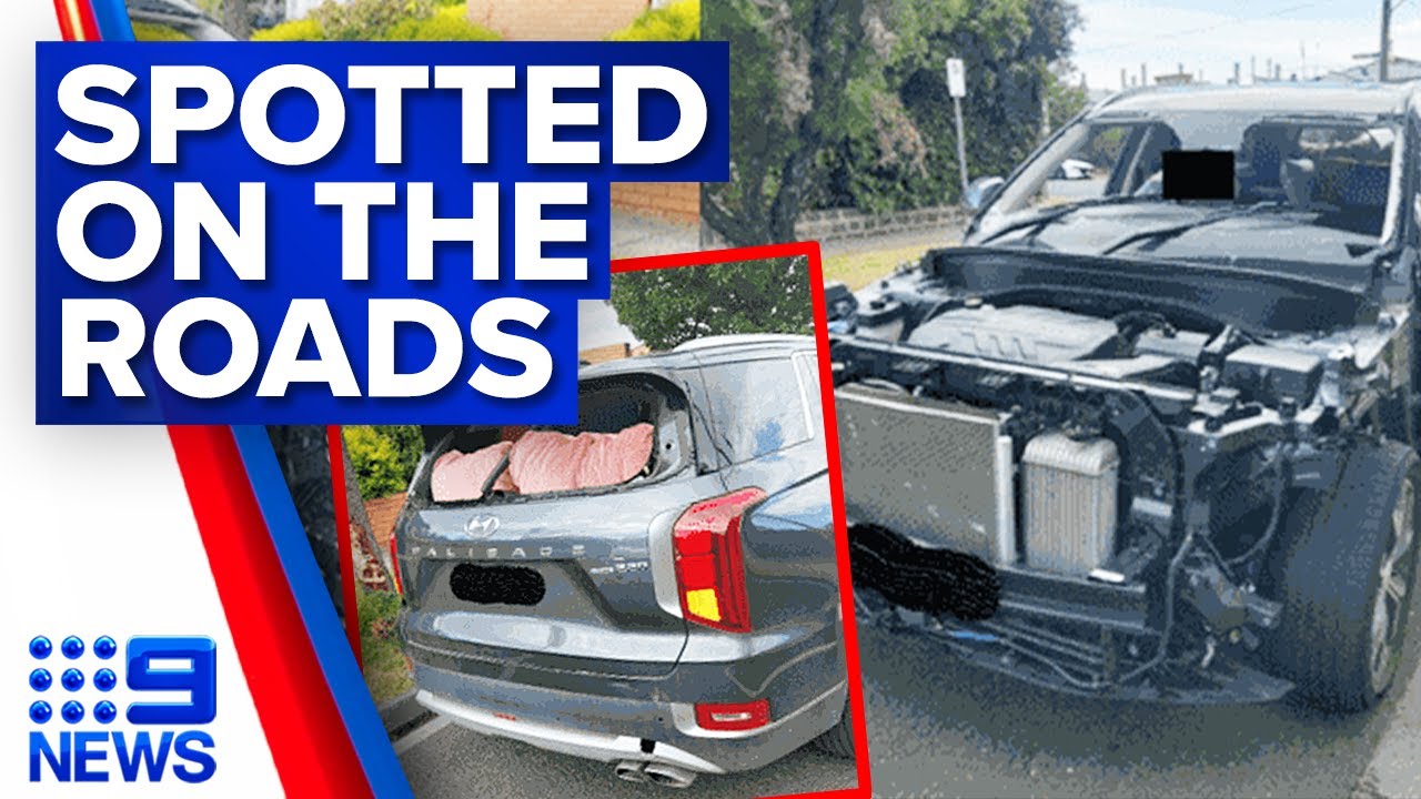 Car missing half its front spotted driving on Victorian roads | 9 News ...