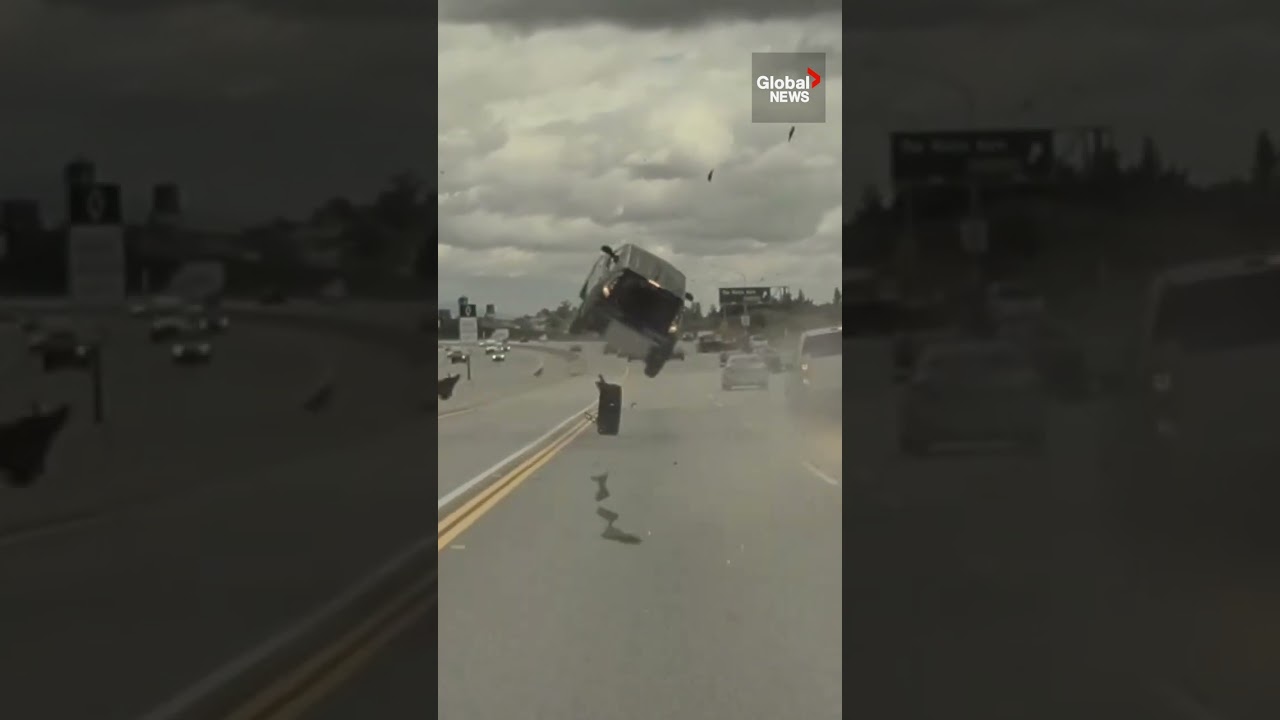 Runaway Tire Sends Suv Flying Through The Air On Los Angeles Freeway