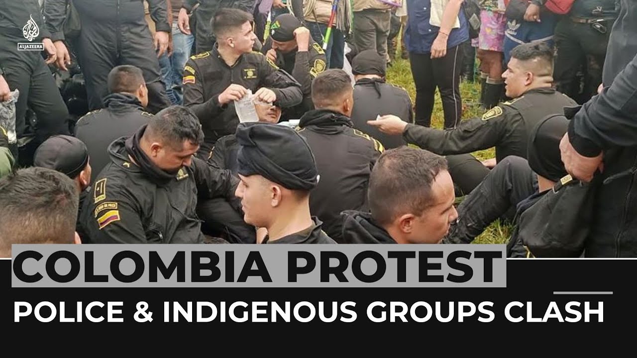 Colombia protests: Police & indigenous groups clash in oil field - The ...