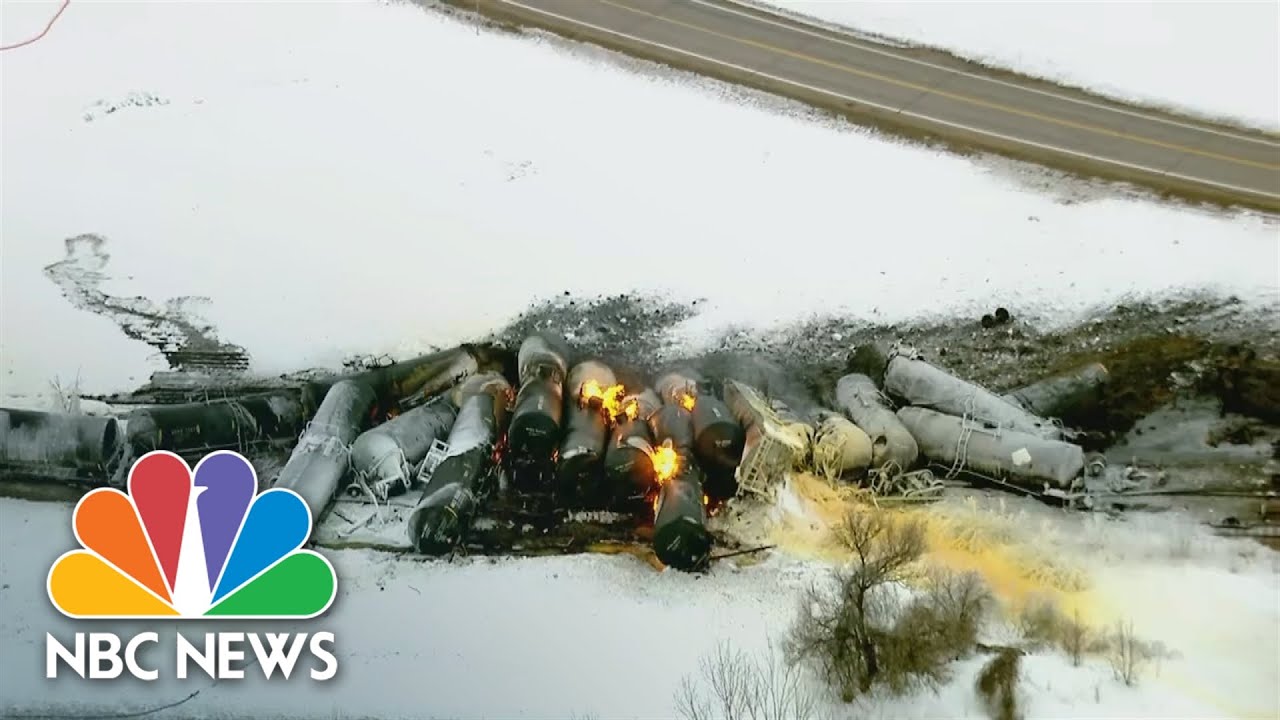 Train carrying ethanol derails, catches fire in Minnesota - The Global ...