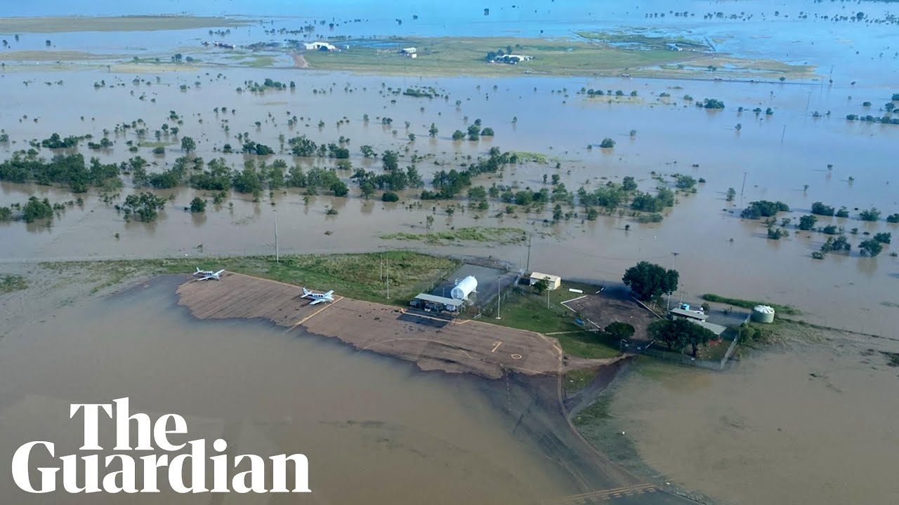 Drone footage shows scale of Queensland flood as residents urged to ...