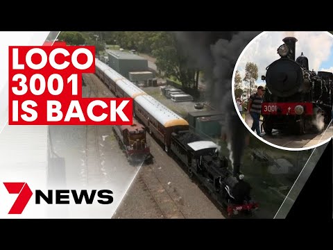 Steam locomotive 3001 back for the long haul, carrying passengers at ...