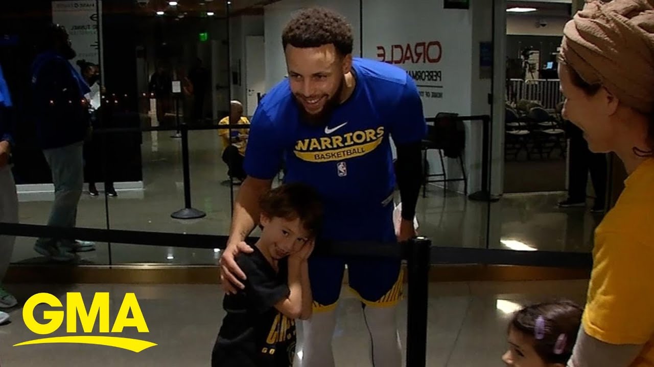 Stephen Curry meets 8-year-old fan with cerebral palsy, calls him ‘a ...